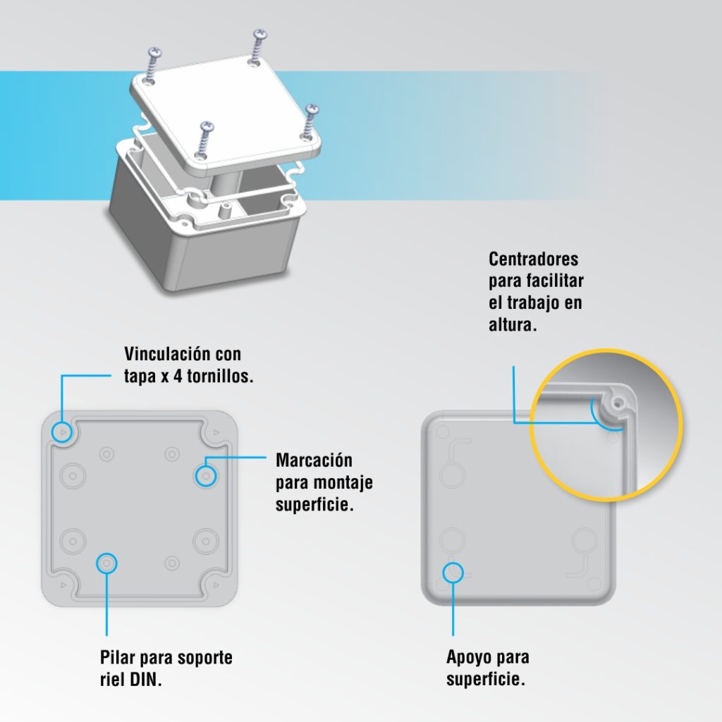 Líneas Exultt – Cajas de paso estanca – Exultt Electricidad para el hogar